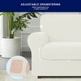 Subrtex Stretchable Couch Slipcover Set, 3-Piece Furniture Protector ...