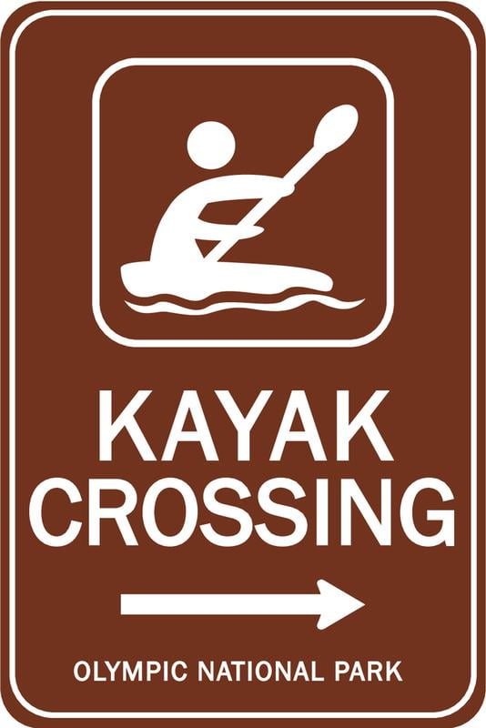 Olympic National Park, Washington, Kayak Crossing (24x36 Giclee Gallery ...