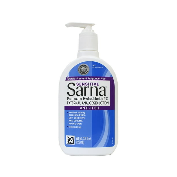 Sarna Sensitive Anti-Itch Lotion, 7.5-Ounce (222 mL) Each - Walmart.com ...