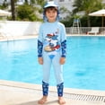 Toddler Boy Swimsuit Boys Long Sleeve Rash Guard Swimsuit for Sun ...