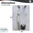 Stupell Industries Pure White Horse Portrait White Framed Giclee Art ...