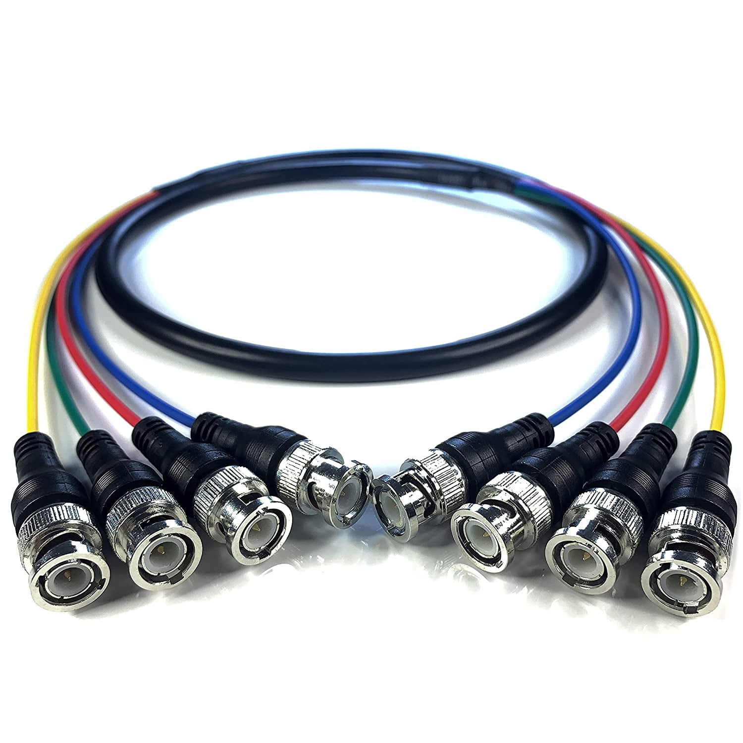 1M Omera RGB BNC Coaxial Cable, 4 Male to 4 Male, 75Ohm, Work for RGB ...