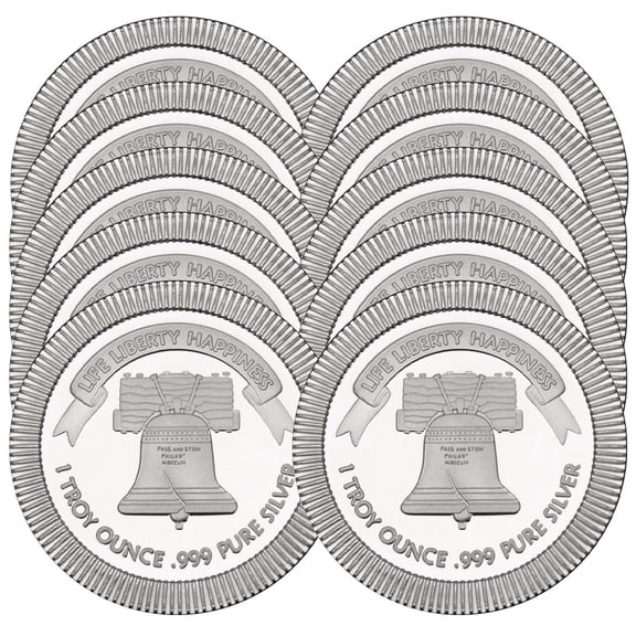 Lot of 10 - 1 Troy oz Buffalo Stackable .999 Fine Silver Round ...
