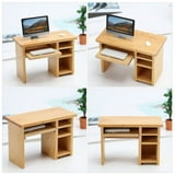 FRCOLOR Miniature Computer Desk Set Model Wooden Mini Furniture Mini ...