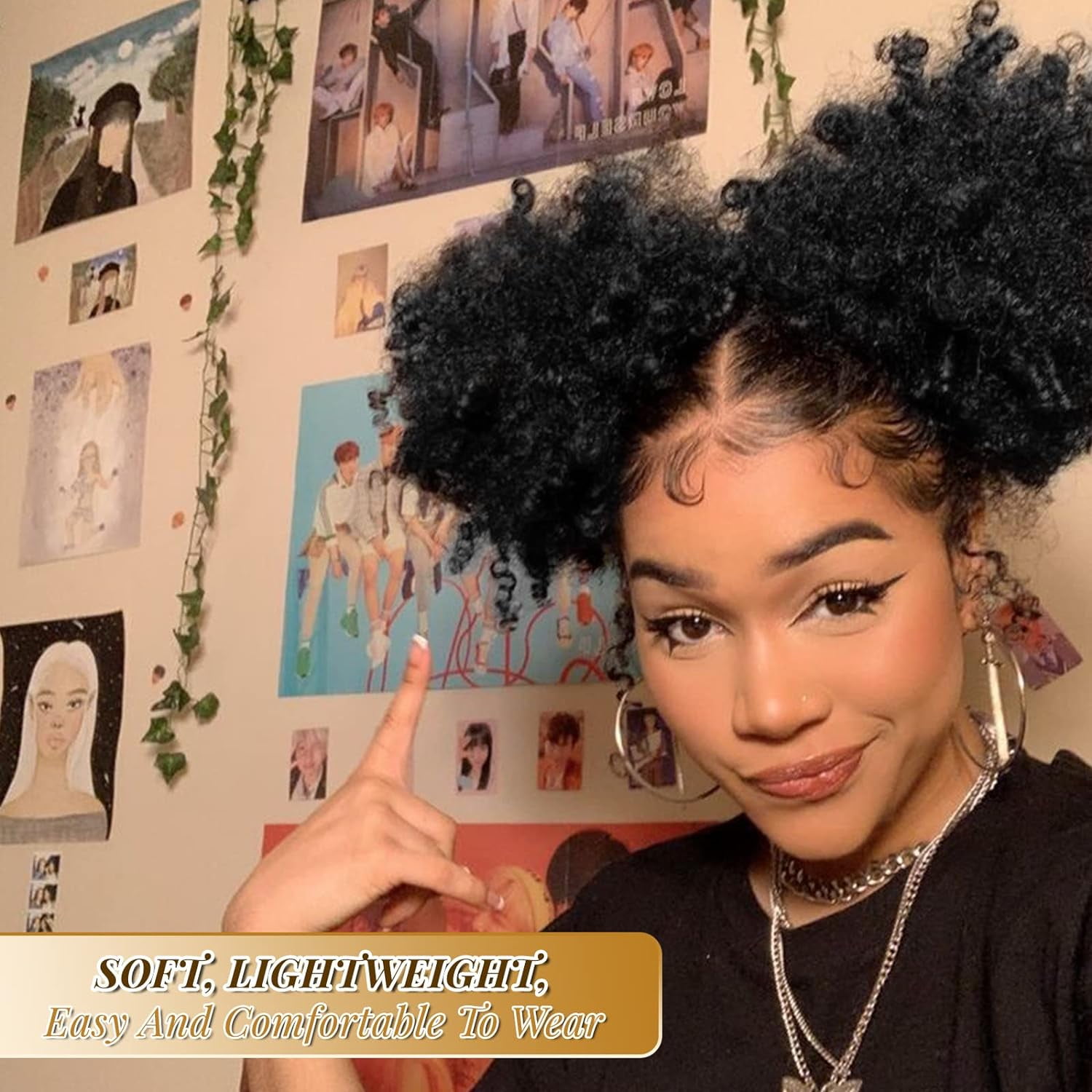 Curly Afro Puff Hair Piece Afeels Afro Puff Drawstring Ponytail Hair