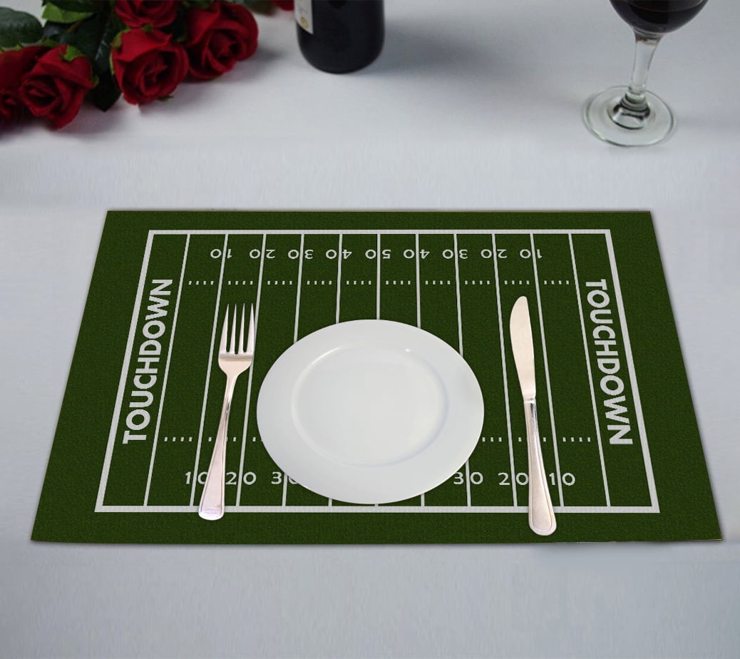 GCKG Football Ground Placemat,Football Ground Table Placemat 12x18 Inch ...