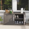 2-Tier Waterproof UV-Resistant Outdoor Shoe Storage Cabinet with ...