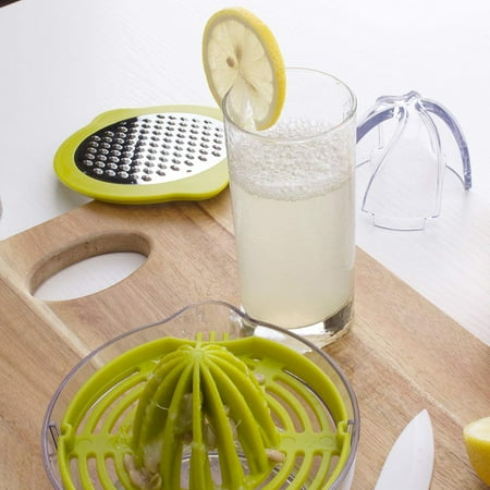 Manual Juicer Fruit Press Lime Press with Container 400ml, 4 In 1 ...
