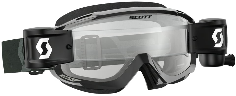 SCOTT SPLIT OTG WFS GOGGLE BLACK/WHITE W/CLEAR LENS 262600-1007113 ...