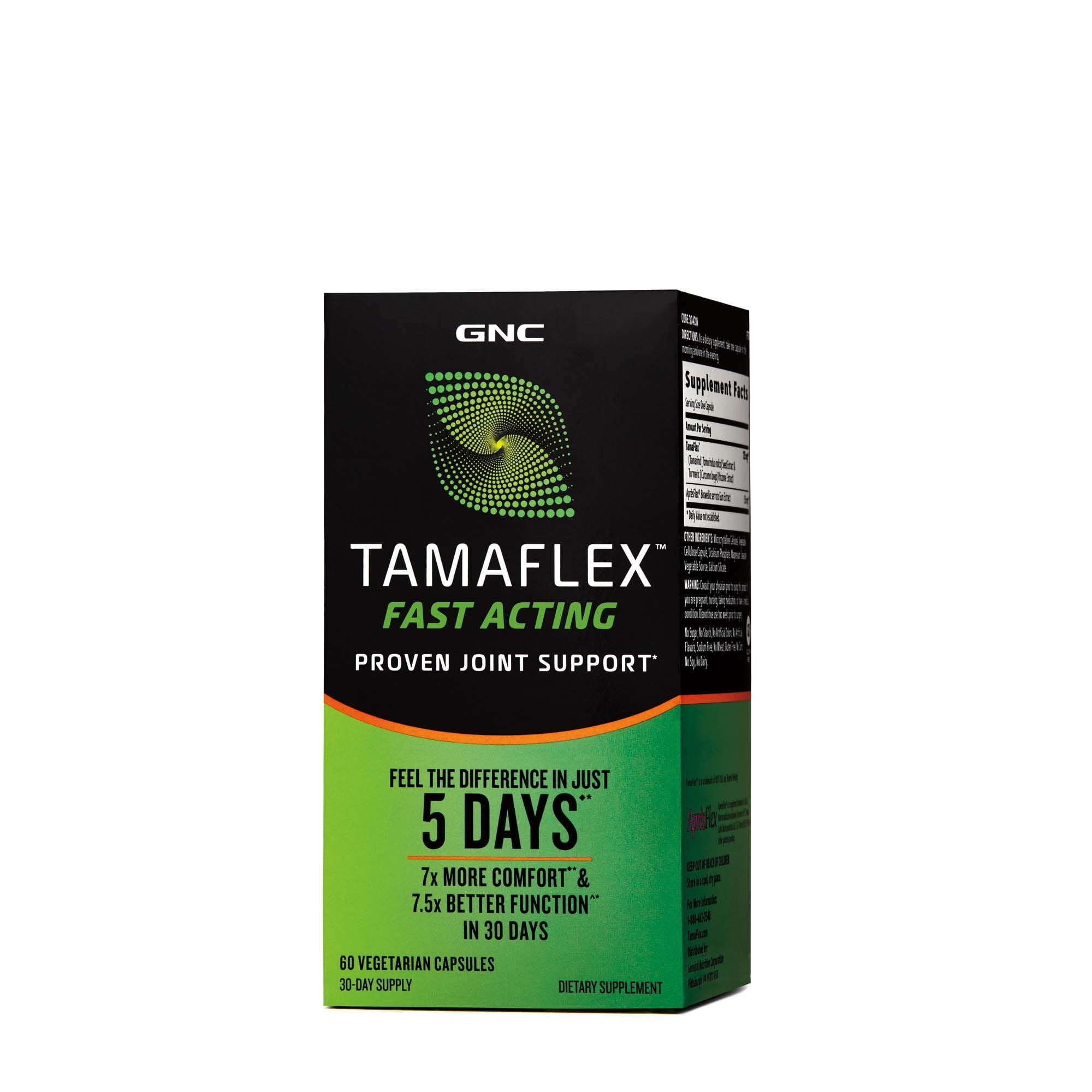 GNC TamaFlex Fast Acting, 60 Vegetarian Capsules, Joint Support ...