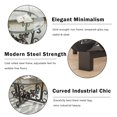 3-Piece Coffee Table Set, Tempered Glass Surface with Sturdy Metal ...
