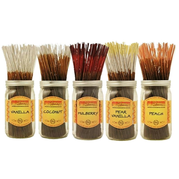 Wildberry Incense Sweet Tropical Fruits Set: 4 Sticks of 5 Scents, 20 ...