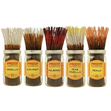 Wildberry Incense Sweet Tropical Fruits Set: 20 Sticks of 5 Scents, 100 ...