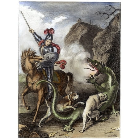 Saint George & The Dragon. /Nsaint George And The Dragon. Colored ...