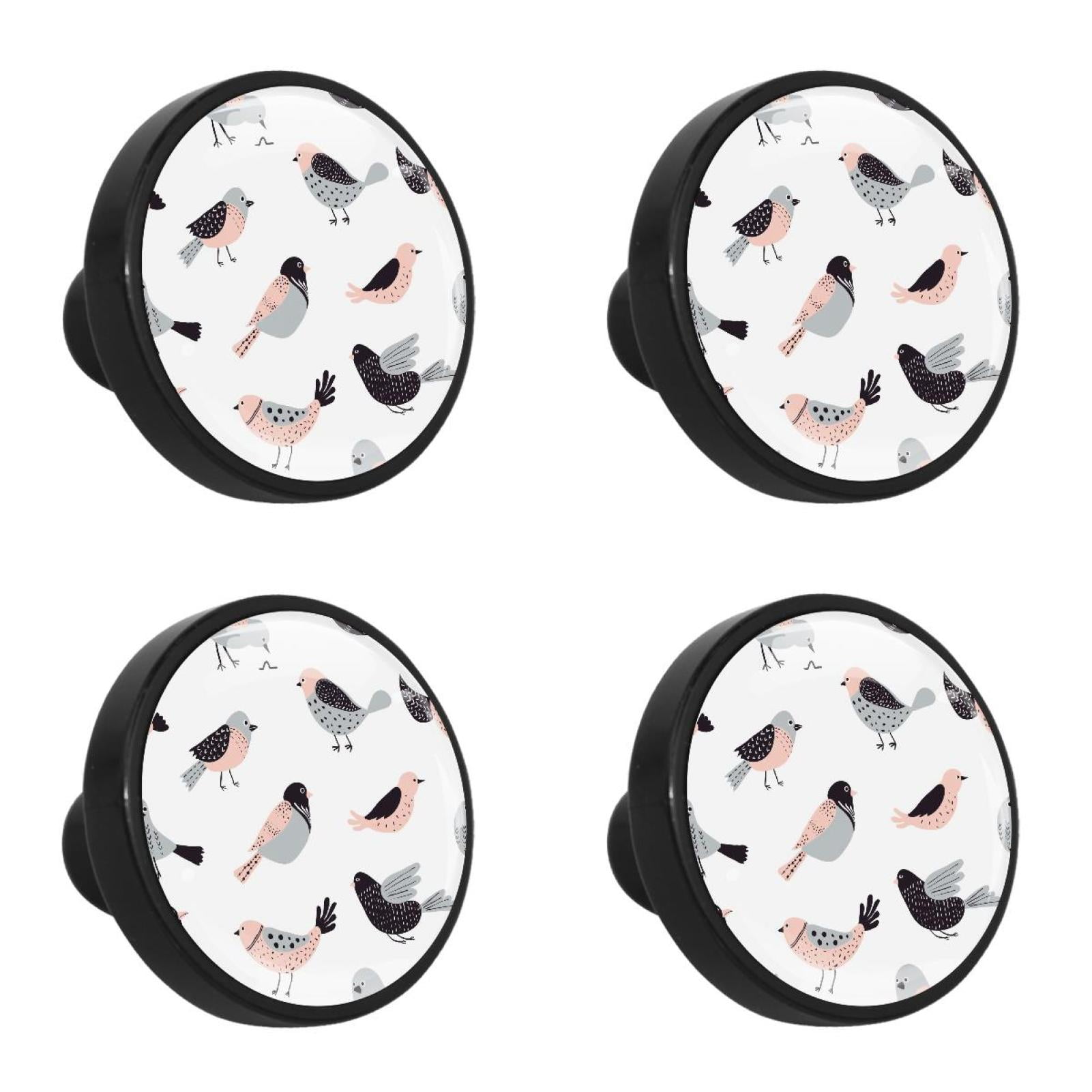 4 Pcs Doodle Bird Knobs for Kitchen Cabinet Cupboard Dresser Bookcase ...