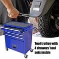 4-Drawer Rolling Tool Cabinet with 328PCS Tool Set, Lockable Steel Tool ...