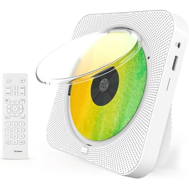 Qoosea Bluetooth Desktop CD Player with Dual Stereo Speakers, Remote ...