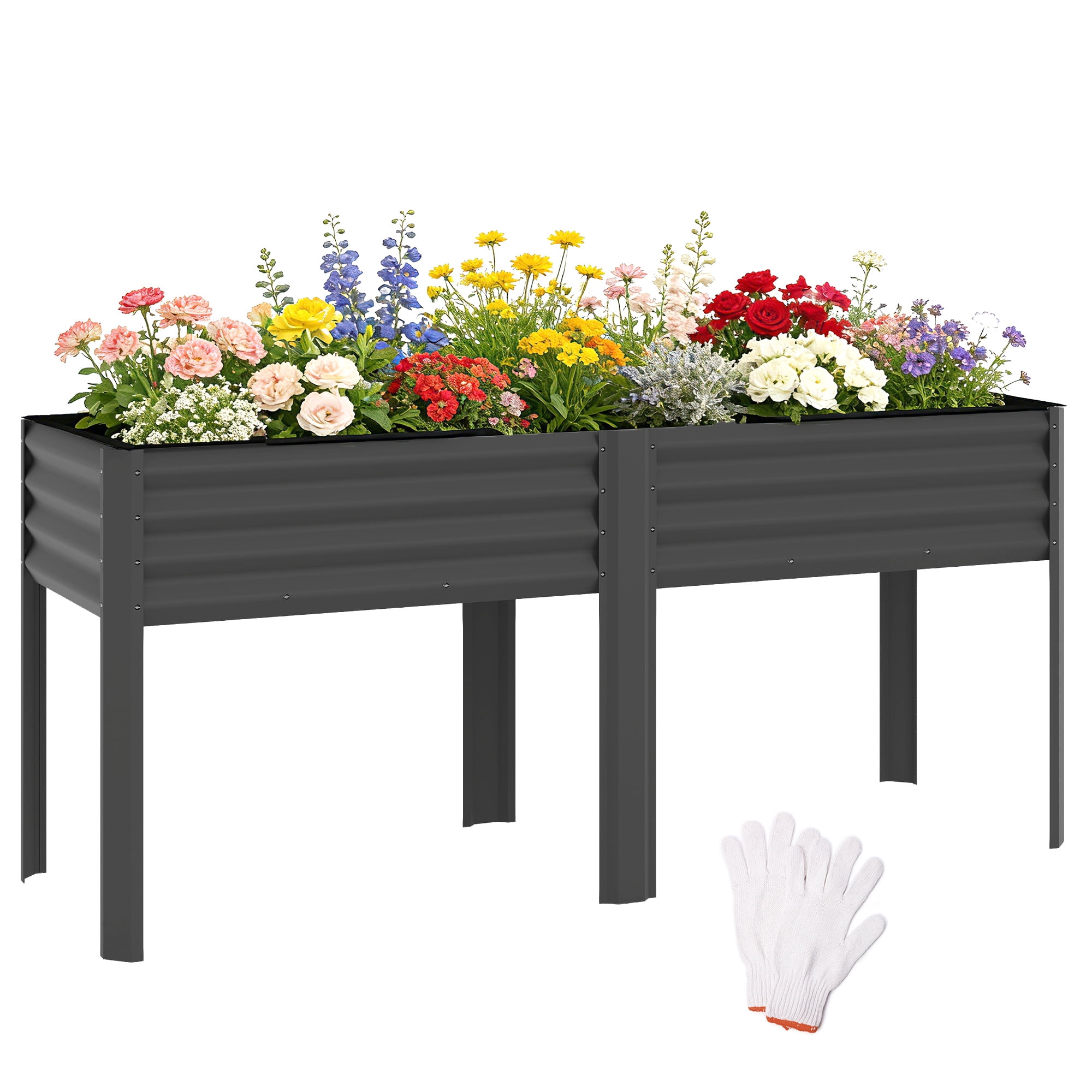 Click here for Outsunny Galvanized Raised Garden Bed With Legs  7... prices