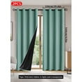 2pcs Mint Blue Blackout Curtains With Thermal Insulation, Lightweight ...