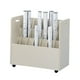Safco 21 Compartment Mobile Wood Roll Files Organizer in Putty ...