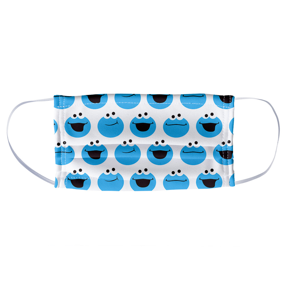 Sesame Street Simple Cookie Pattern Face 1-Ply Reusable Face Mask ...