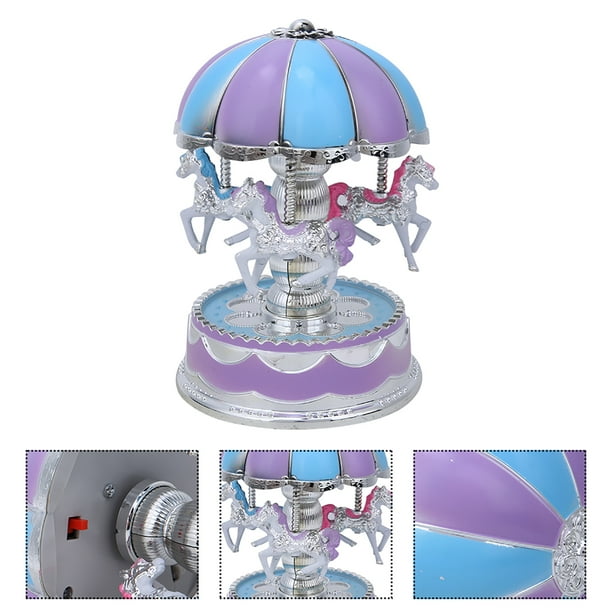 Carousel Music Box, Multicolored Soft Lights Carousel Musical Box, With ...