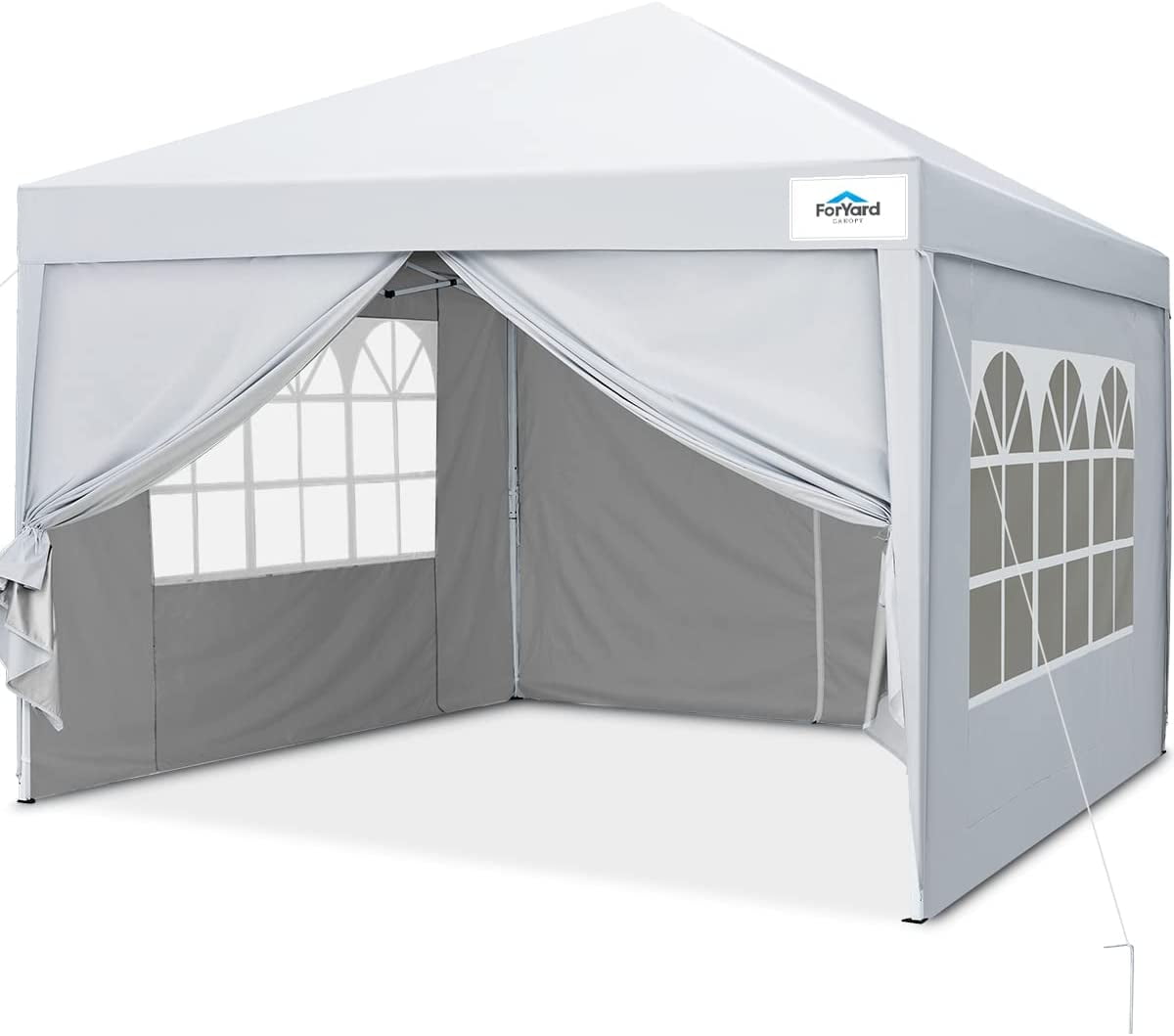 ForYard Pop Up Canopy Tent with Detachable Window Sidewalls, 10x10 ft ...