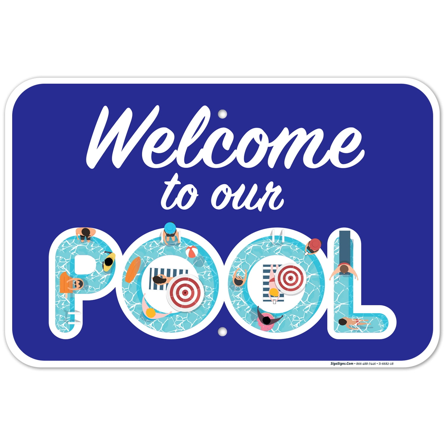 Welcome To Our Pool Sign, Pool Sign, Vinyl Sticker - Walmart.com