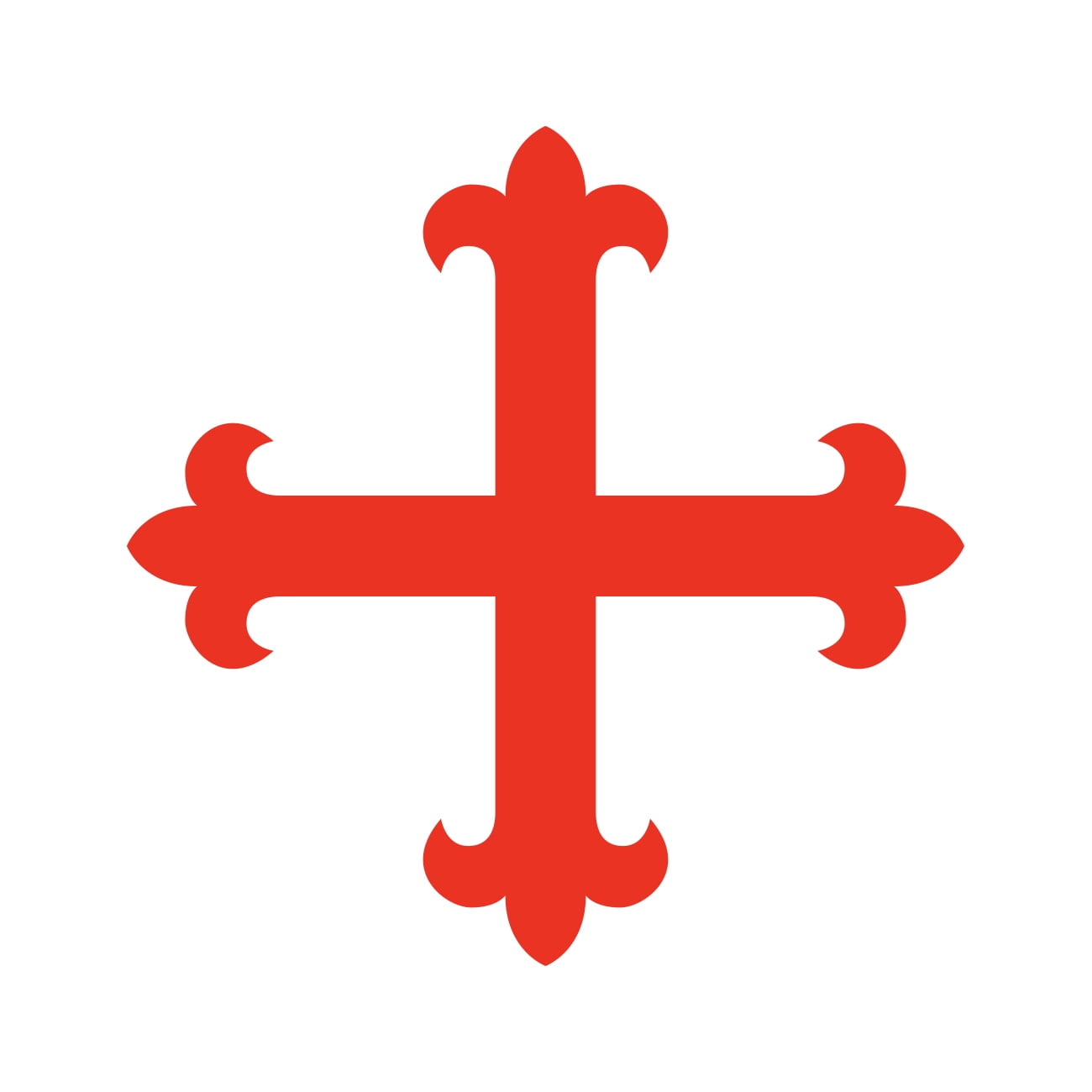 Cross Fleury Sticker Decal Die Cut - Self Adhesive Vinyl - Weatherproof ...