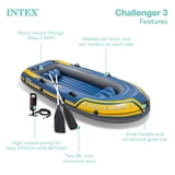 Intex Challenger 3 Inflatable Raft, Open Box, Includes Pump, Oars, PVC ...