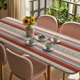Boho Ethnic Fitted Rectangle Tablecloth 32" x 96" Pastoral Style Lines ...