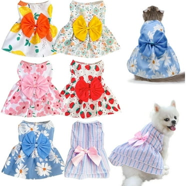 Awdenio Dog Dresses for Small Dogs Cat Cute Cotton Extra Small Summer ...