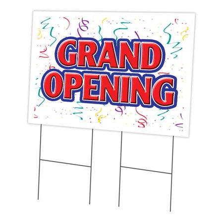 SignMission C-2436-DS-Grand Opening 24 x 36 in. Grand Opening Yard Sign ...