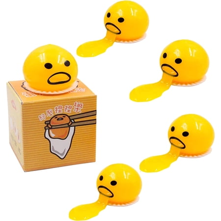 Puking Egg Yolk Stress Ball with Yellow Goop - 5PCS Tiktok Squishy ...
