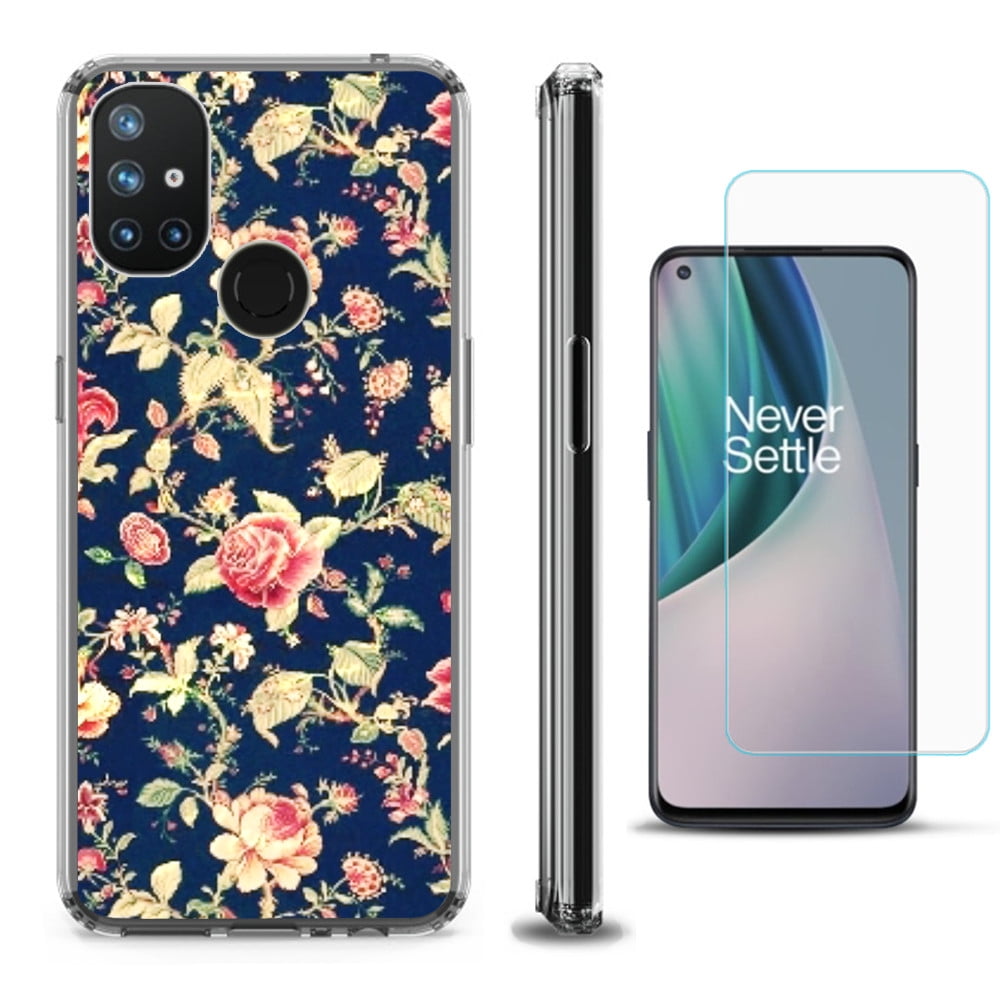 Shockproof Bumper Phone Case for OnePlus Nord N10 5G, with Tempered Glass Screen Protector, by ...