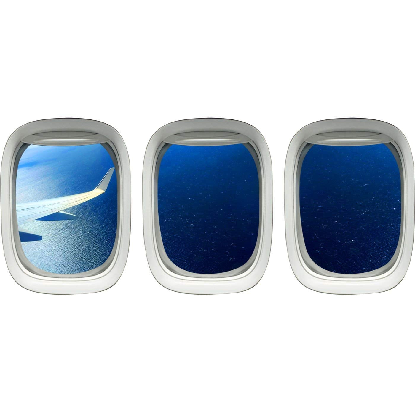 VWAQ VWAQ-PPW40 Airplane Window Decals, Each 14" H X 10" W, Full Color ...
