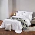Abstract Art Bed Runner Queen Size Green White Black Gray Line Modern ...