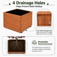 ScienGarden 23.62" Square Wooden Planter Box, Fir Wood Outdoor Planter ...