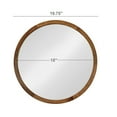 Tcbosik Wood Round Mirror 20" Circle Wall Mirror Farmhouse Bathroom ...