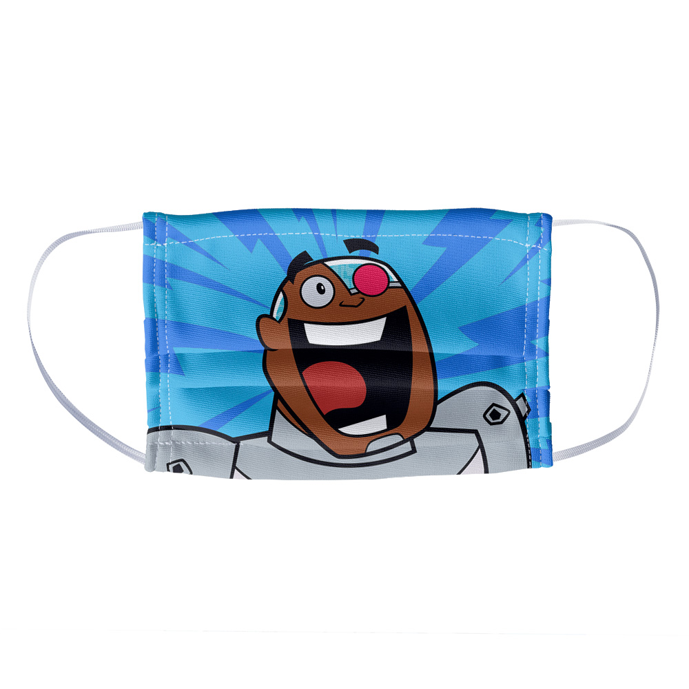 Teen Titans Go! Cyborg Character Pattern 1-Ply Reusable Face Mask ...