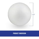 MT Products White Foam Balls 1.5" Polystyrene Balls Arts & Crafts - Pack of 50 - Walmart.com