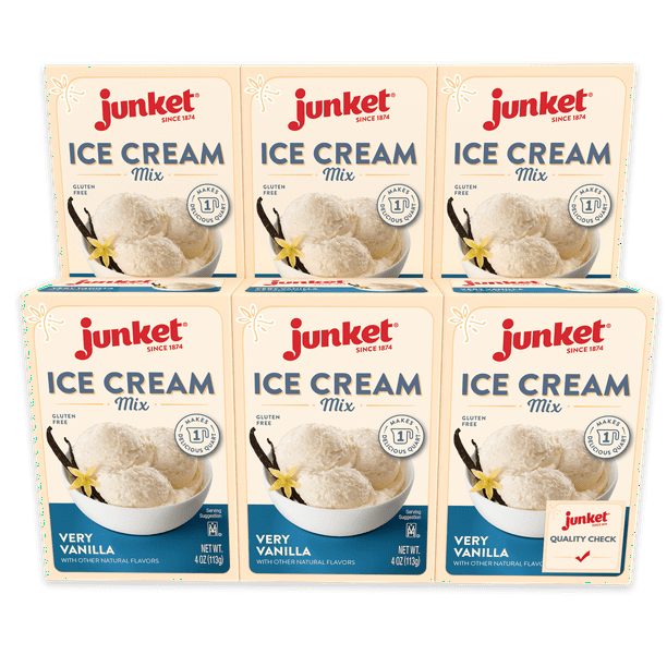 Junket Ice Cream Mix Very Vanilla, 4 Ounce (Pack of 6) - Walmart.com