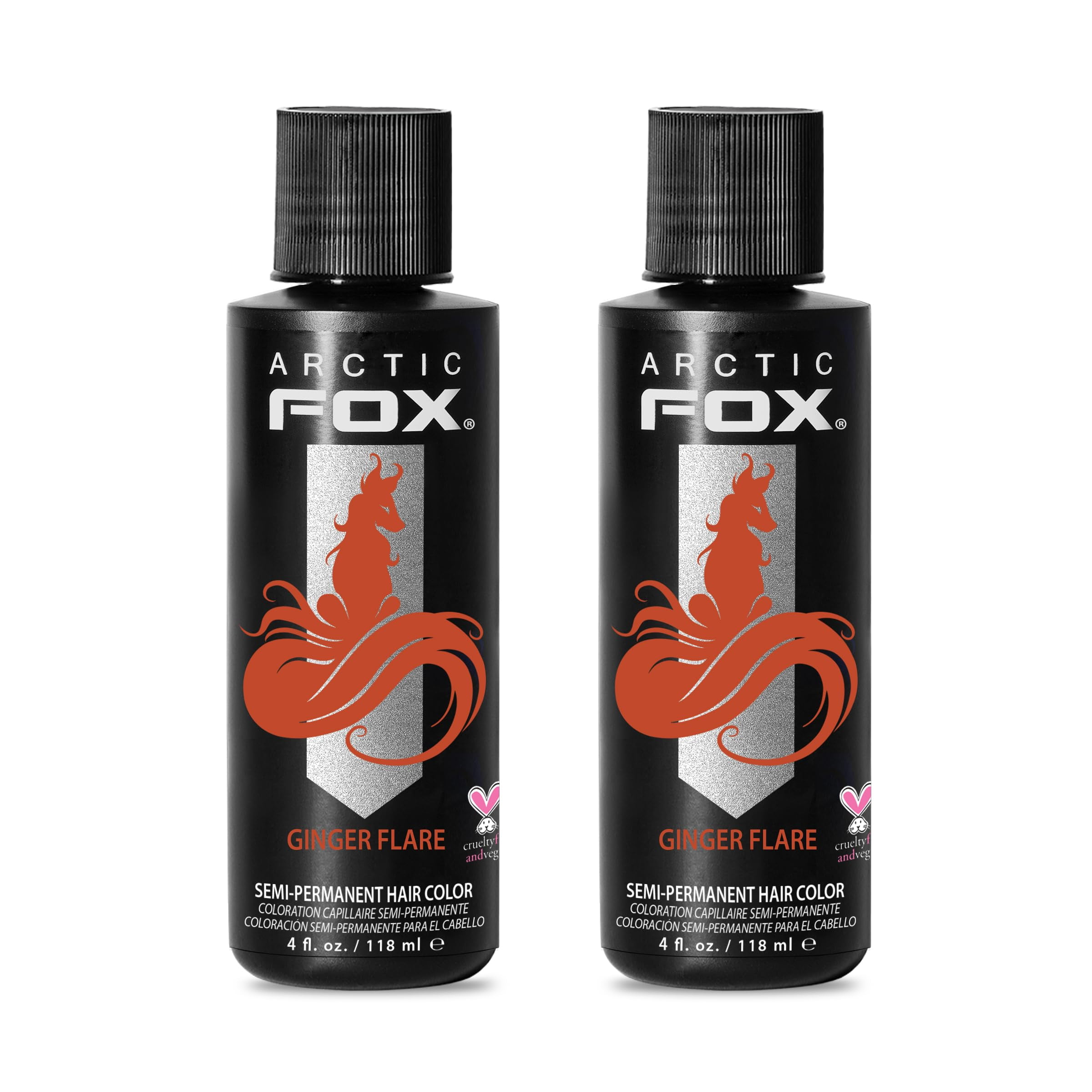 Tinte para el cabello Arctic Fox semipermanente Ginger Flare 118 ml (x2 ...