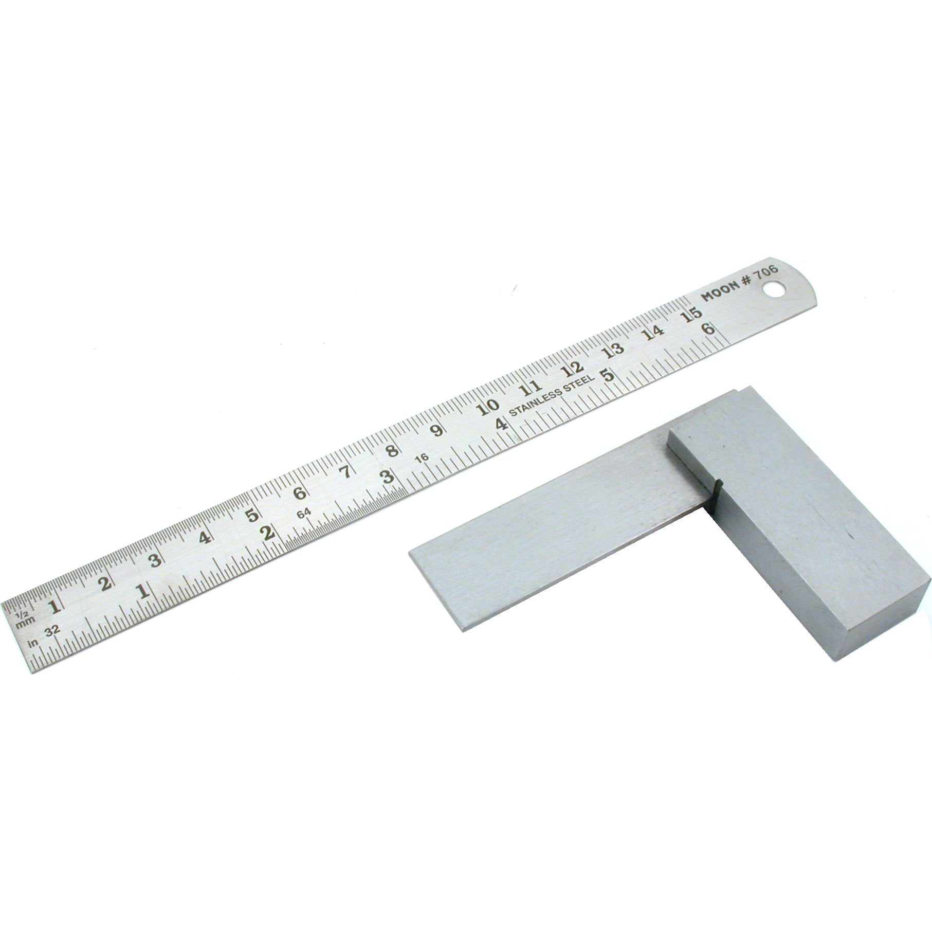 2 Jewelers Machinist Square Millimeter Inch Ruler Tools - Walmart.com