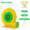 Gymax Outdoor 480W 0.6 HP Electric Air Blower for Inflatables Water ...