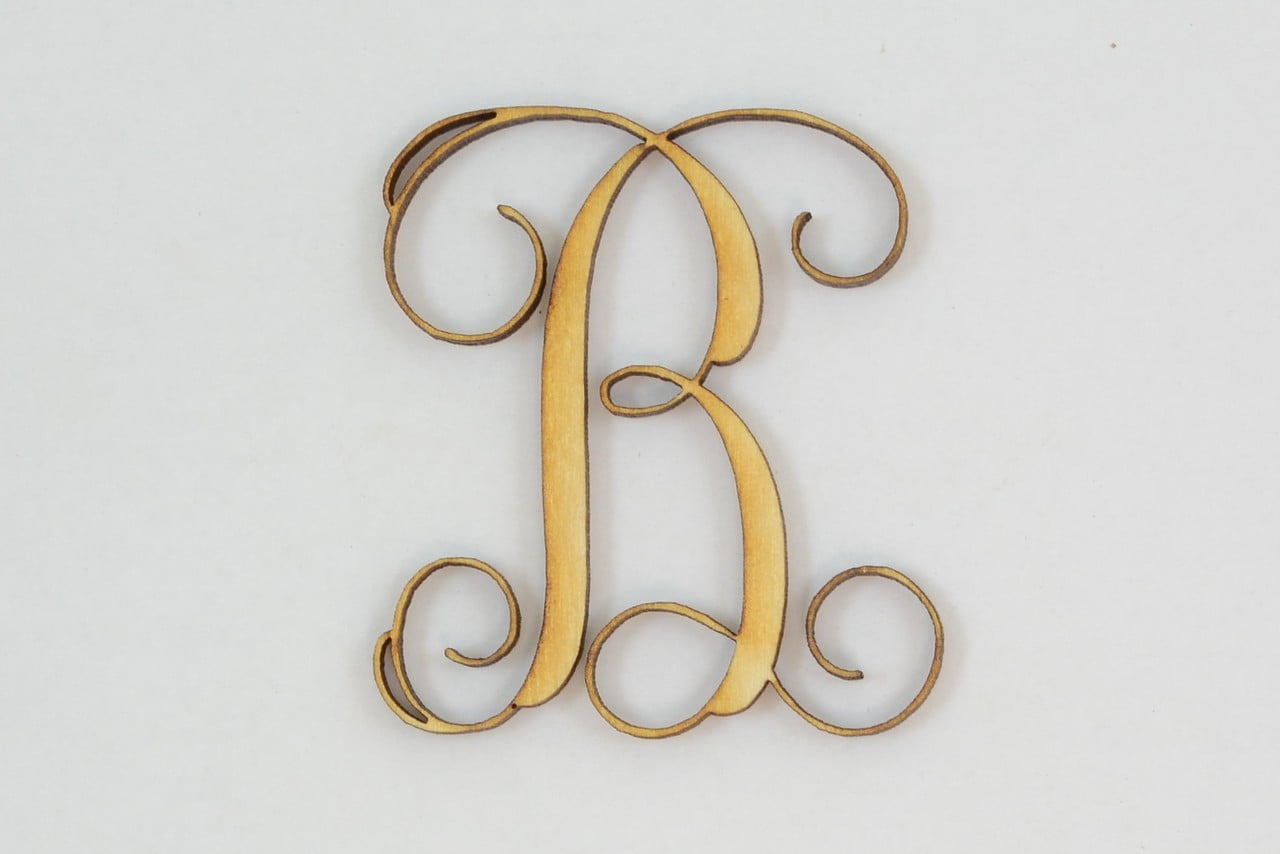 1 Pc, 6 Inch X 1/8 Inch Thick B Wood Letters In The Vine Font Easy To ...