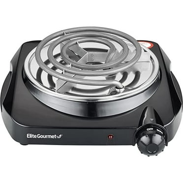 Elite Cuisine Single Cast Electric Burner Hot Plate, Black - Walmart.com