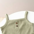 Cowsor Toddler Girls Summer Solid Knit Cami Top Pants Two Piece Set ...