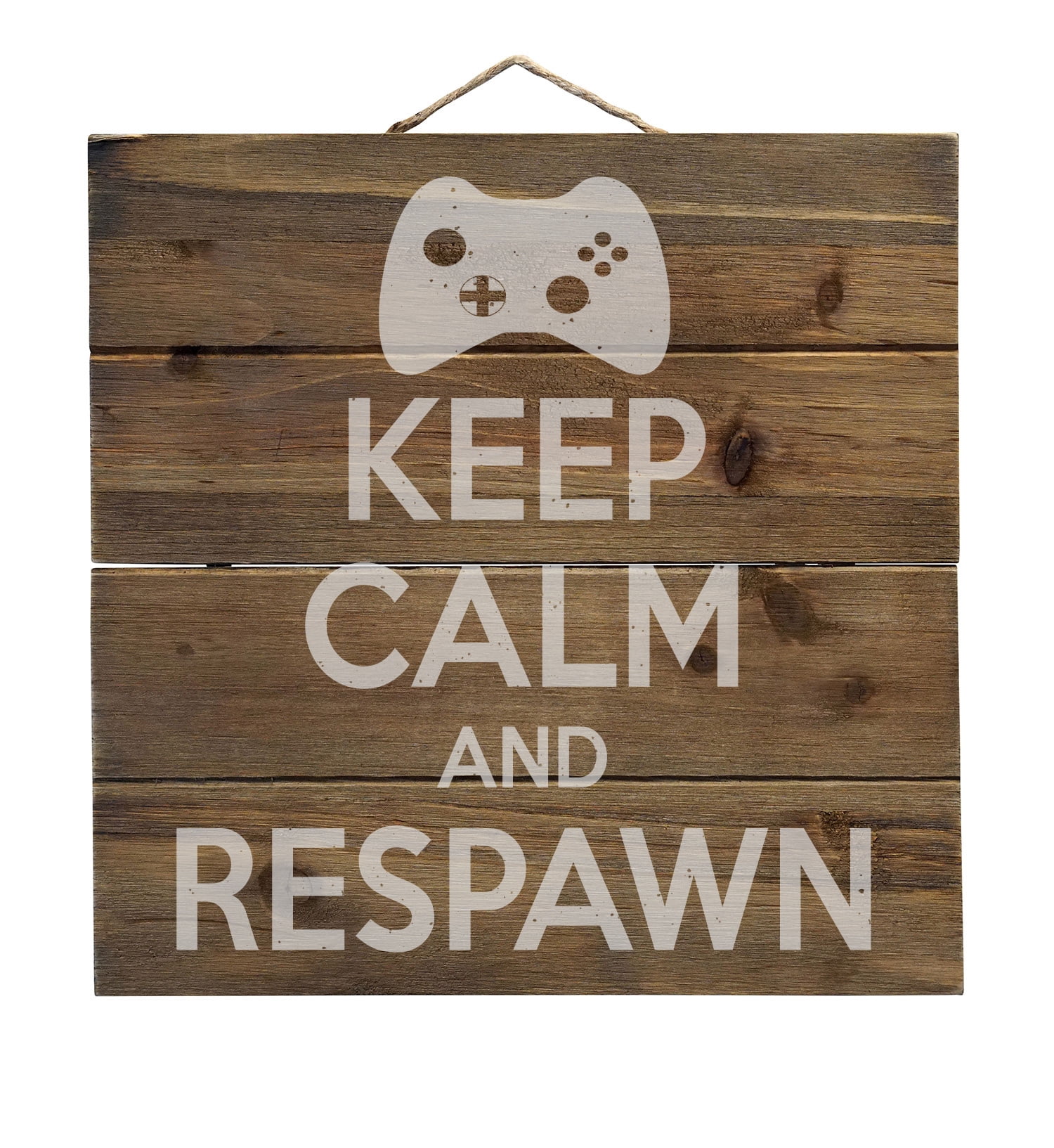 Keep Calm and Respawn Gamer Video Games - Decorative REAL WOOD Wall Art ...