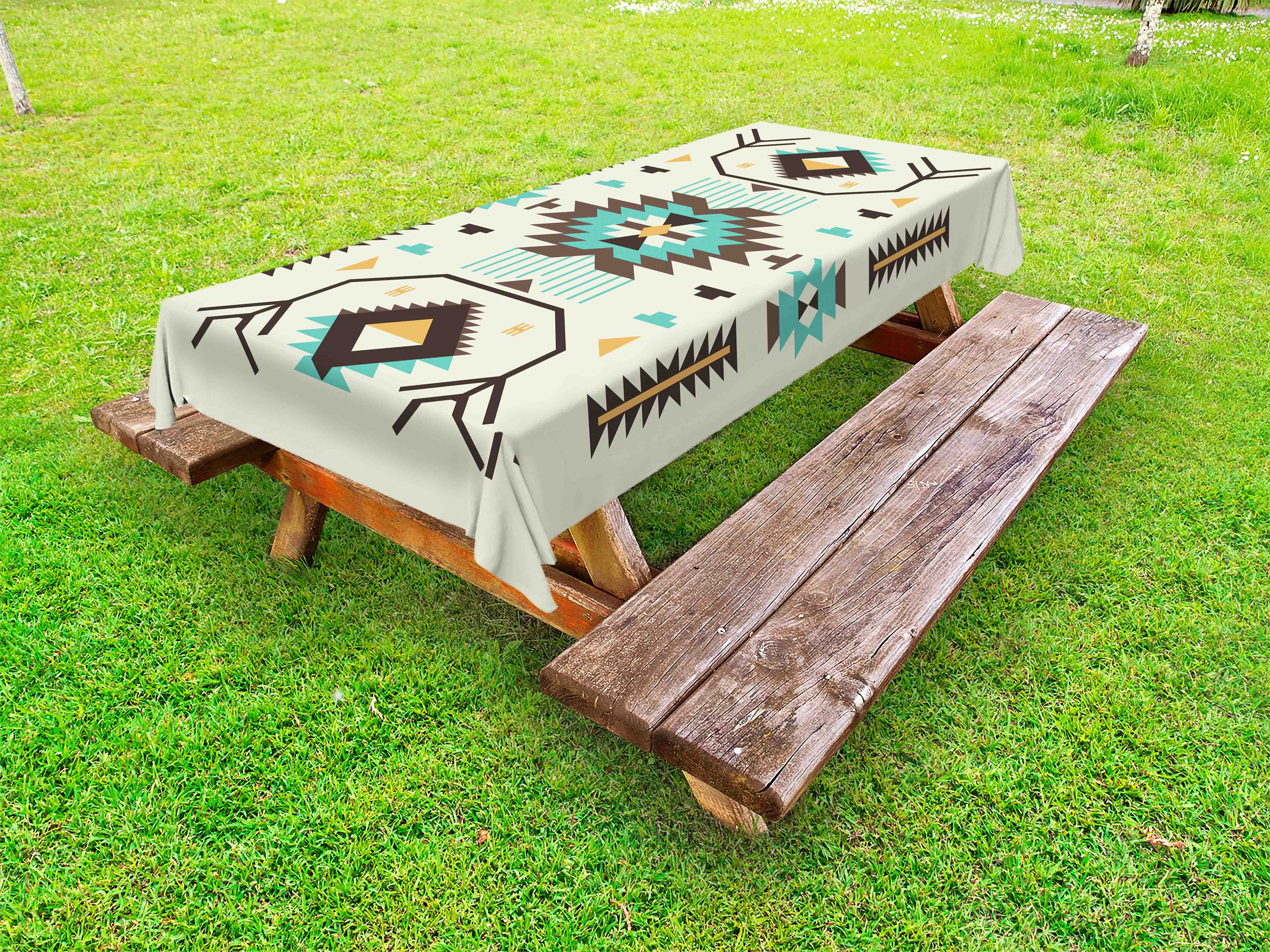 Southwestern Outdoor Tablecloth, Ethnic Pattern Design from Ancient ...